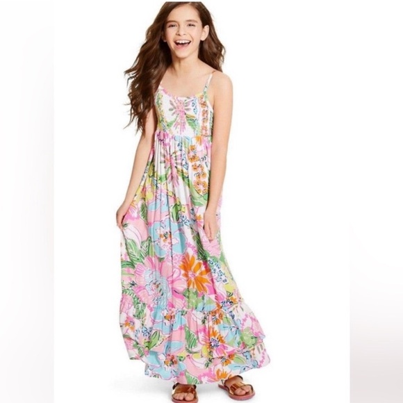 Lilly Pulitzer | Dresses | Lilly Pulitzer Kids Floral Mini Maxi Dress ...